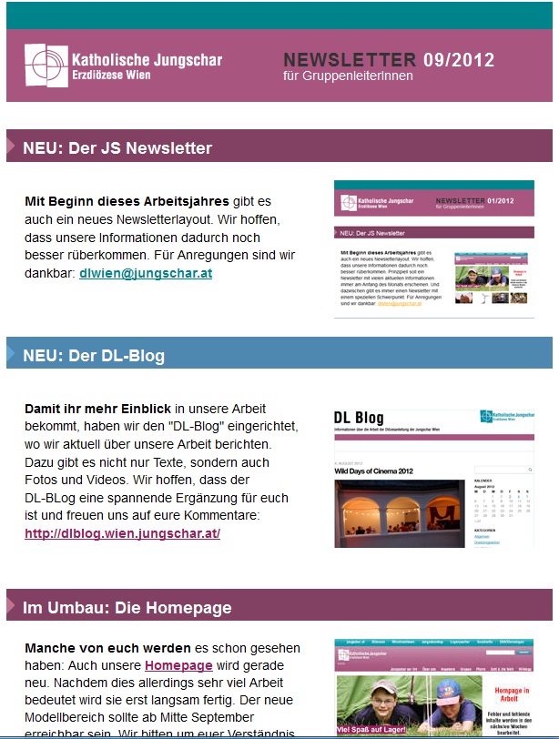 Der neue Newsletter ist da – DL Blog